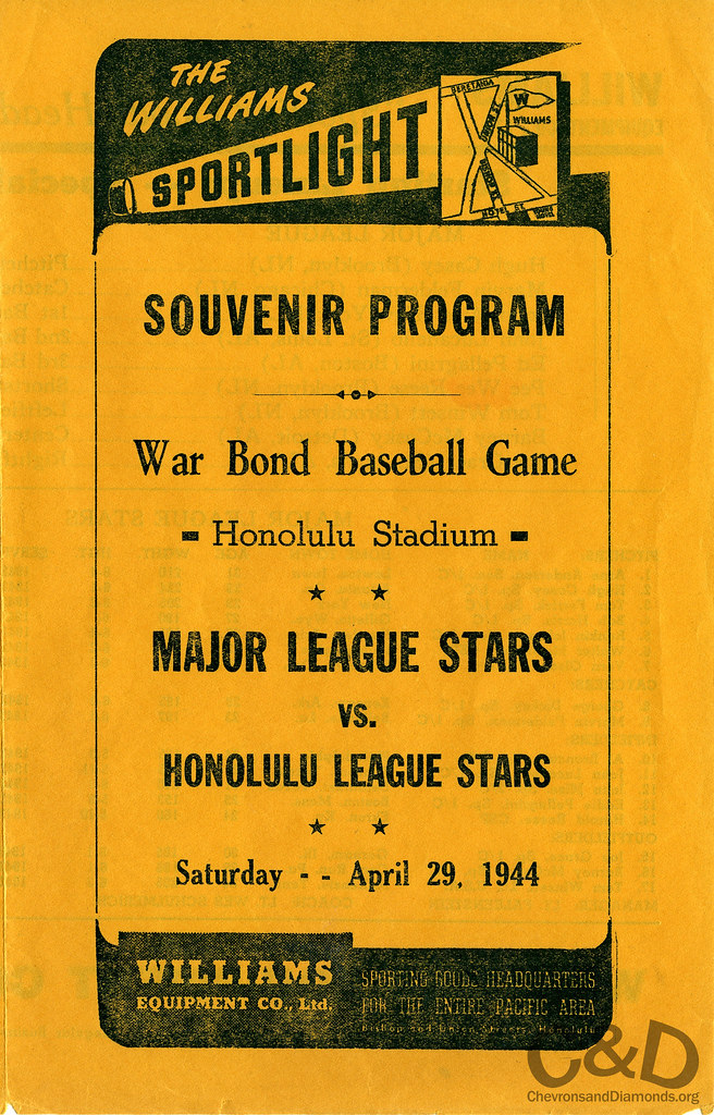 1944 Honolulu War Bond Game – Chevrons and Diamonds