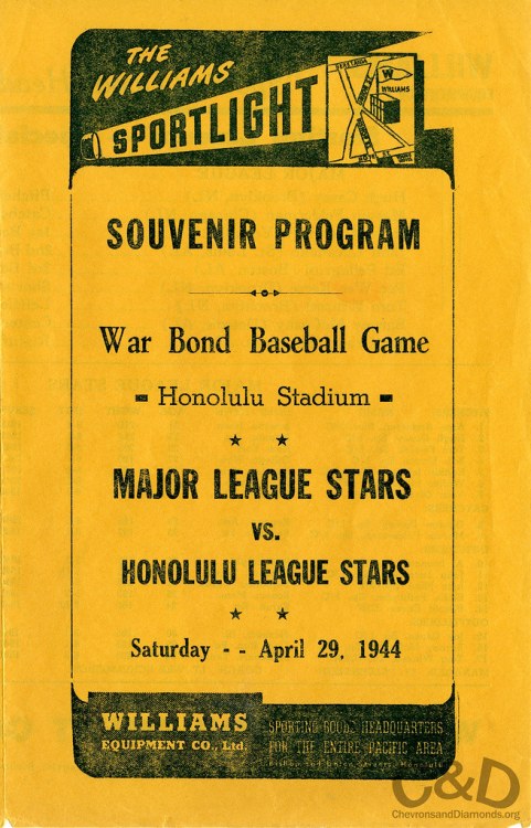 1944 Honolulu War Bond Game – Chevrons and Diamonds