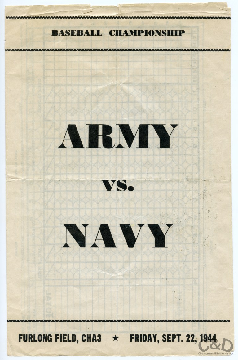 Game 1 – Service World Series, September 22, 1944 – Chevrons and Diamonds