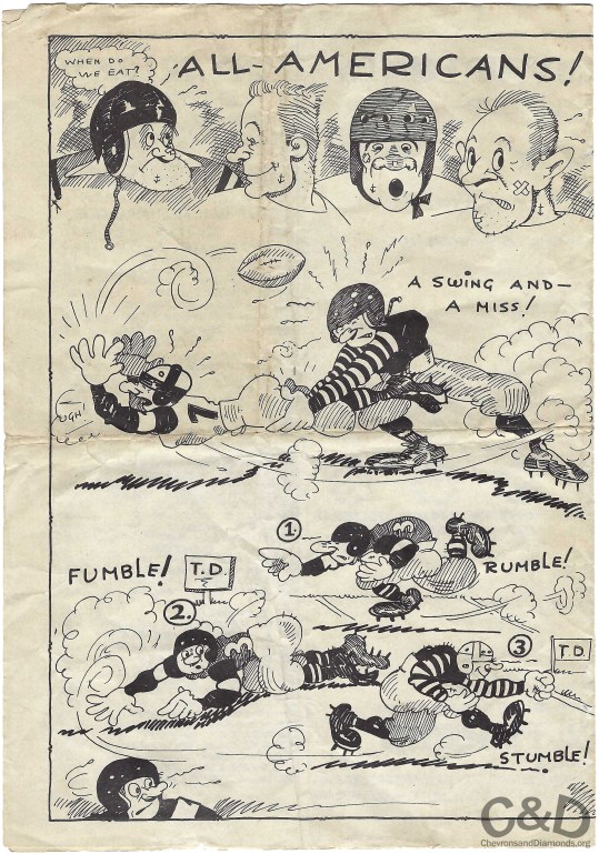 1945 Navy vs Army Air Forces Football – Chevrons and Diamonds