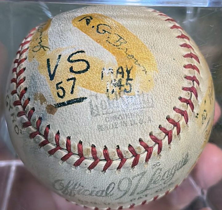 1945 GoldSmith “Official 97 League” VS-57 Baseball – Chevrons and Diamonds