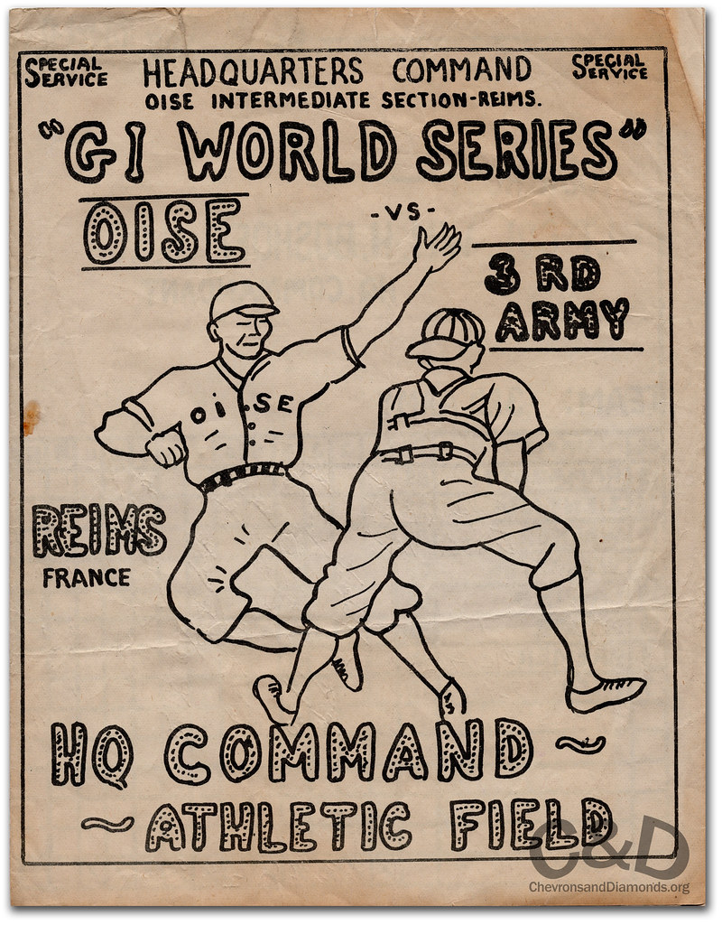 HQ CMD – GI World Series – September 7, 1945 Reims, France – Chevrons ...